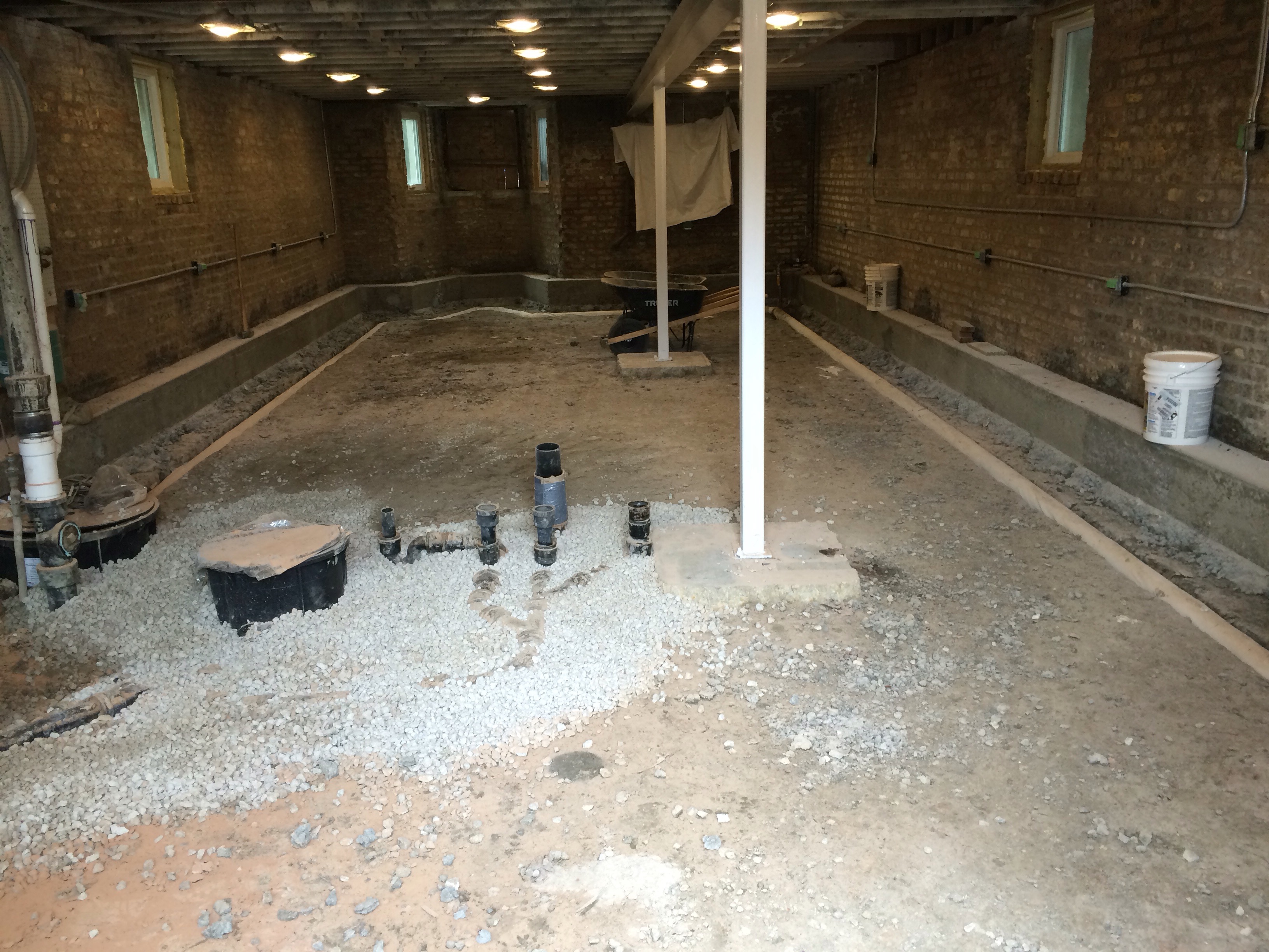 Basement Floor Prep – Stone and Insulation – Two Flat: Remade