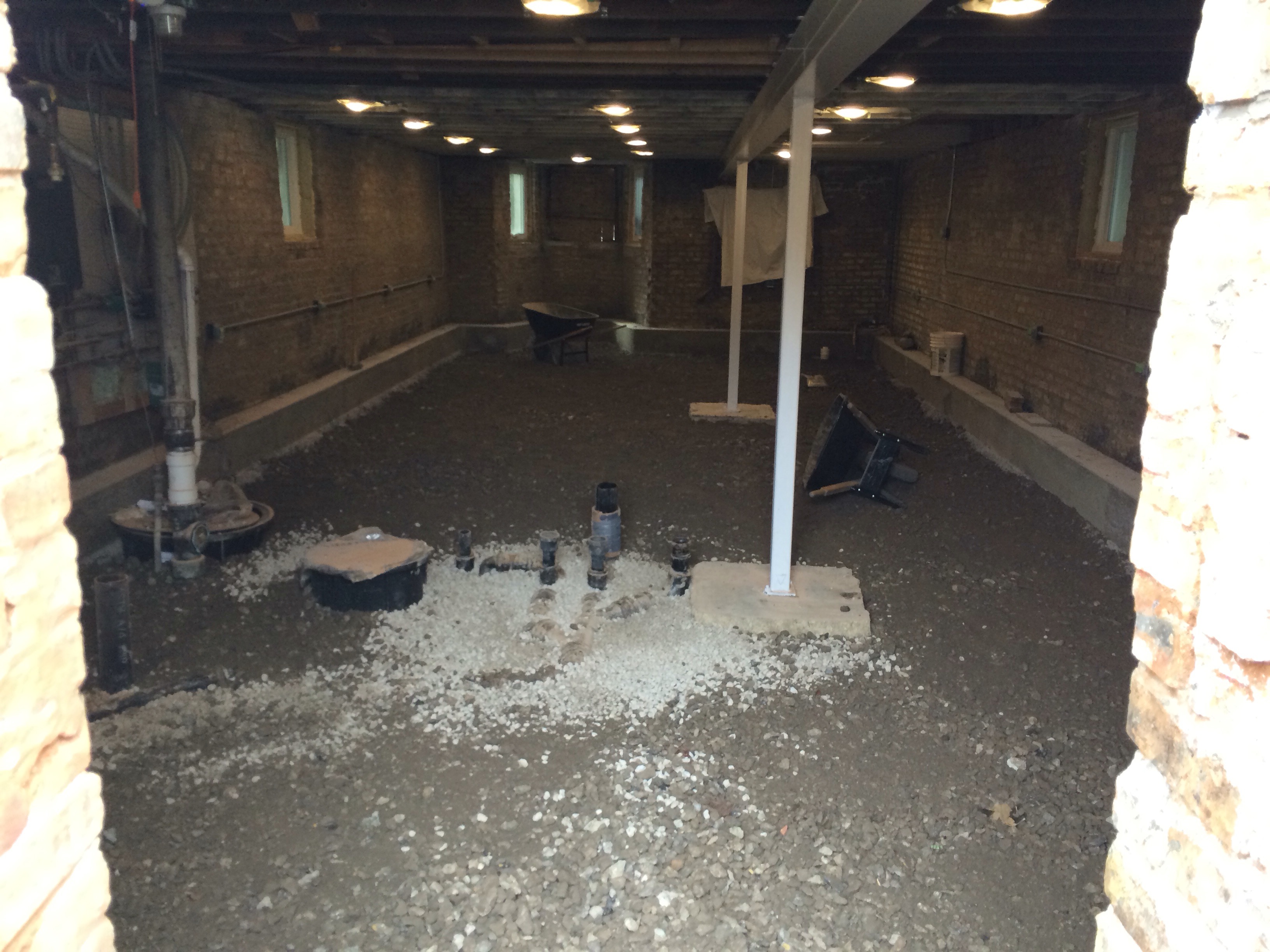 Basement Floor Prep – Stone and Insulation – Two Flat: Remade